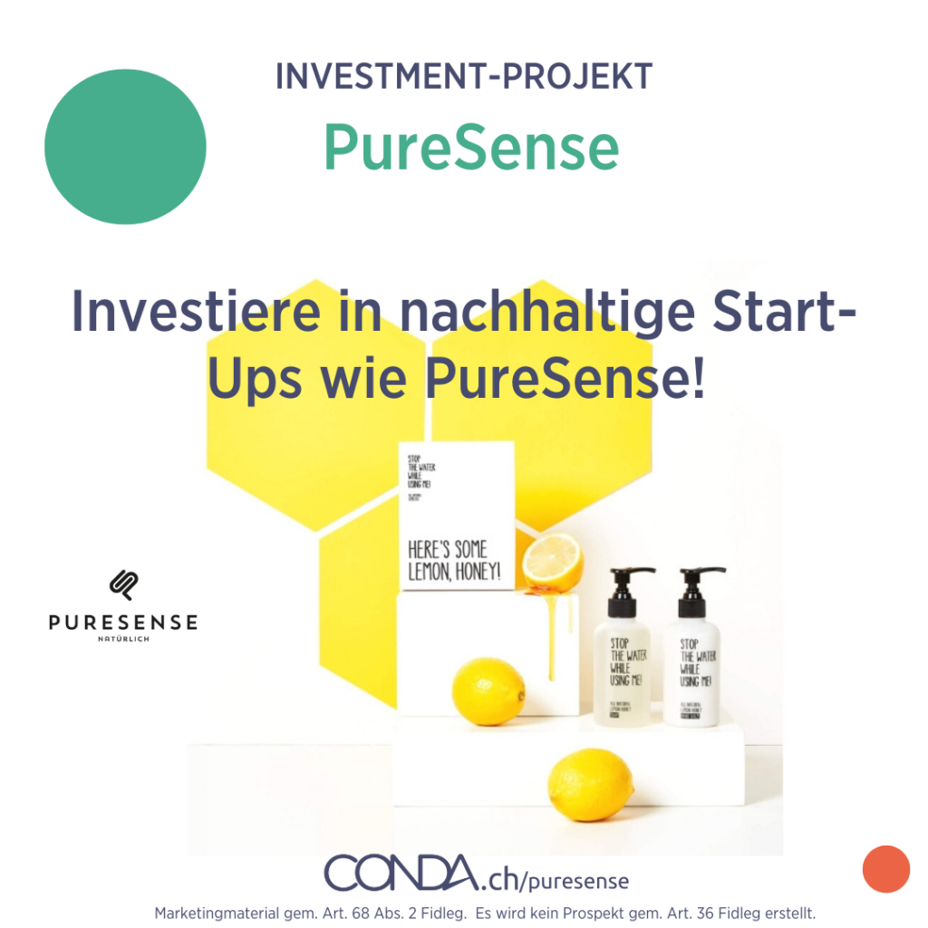 PureSense - das Start-Up für Naturkosmetik aus der Schweiz. - Conda Schweiz