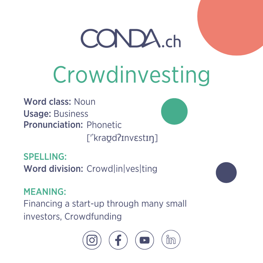 Crowdinvesting vs. Crowdfunding - what is the difference? - Conda Schweiz