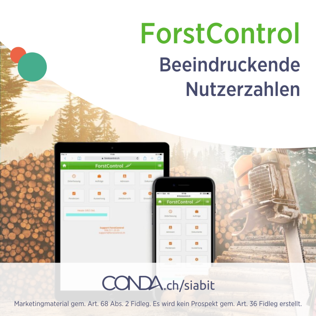 ForstControl mit beeindruckenden Nutzerzahlen 😲 - Conda Schweiz