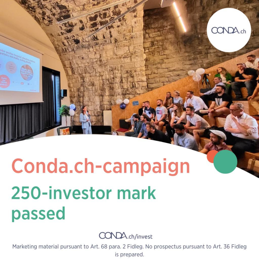 Our own campaign exceeds 250 investors 💥 - Conda Schweiz