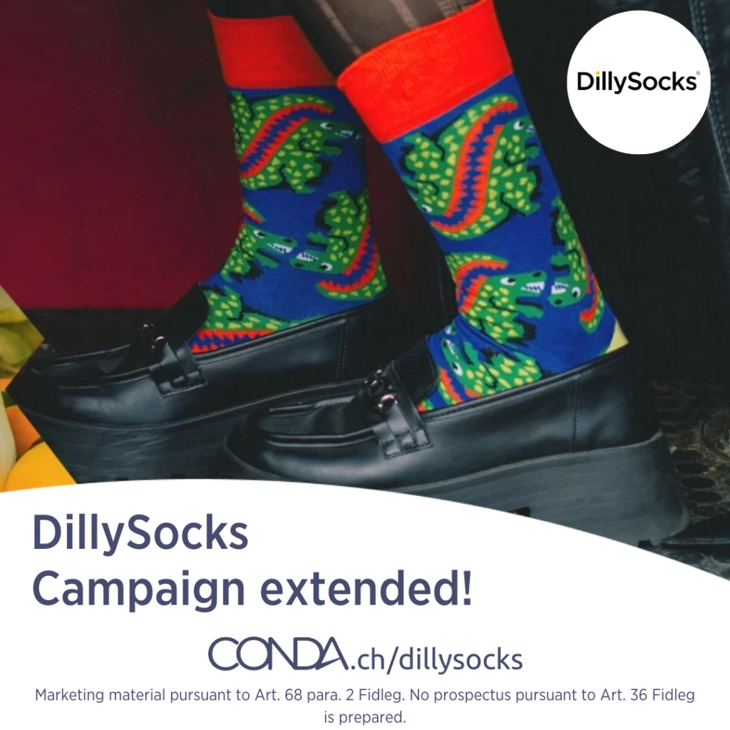 DillySocks campaign extended due to high demand 📈 - Conda Schweiz